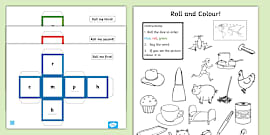 CVC Words Paper Dice Templates - English - Parents