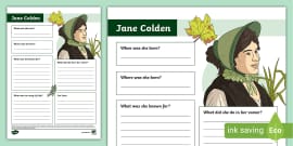 KS2 Jane Colden Fact File - Science - Botany (teacher made)