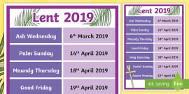 Daily Prayers for Lent A4 Display Poster - Lent, Prayers, Catholic ...