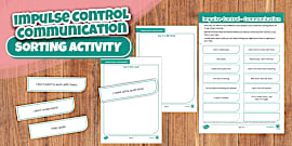 Impulse Control Activity Sheet