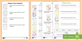 Year 2 Jelly Bean Chance Worksheet / Worksheet - Twinkl