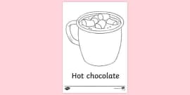 Hot Chocolate Themed 1 to 10 Number Cut and Stick Matching Activity
