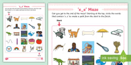 'ch' Phonics Maze (teacher made) - Twinkl