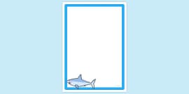 Shark Page Border Template | Primary Resources | KS1