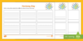 Australia - Harmony Day Writing Frame Pack