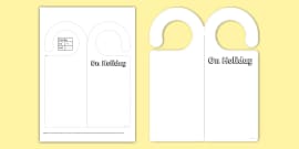 Hearts Door Hanger Worksheet (teacher made) - Twinkl