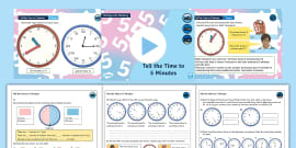 👉 Year 3 DiM: Step 3 Tell the Time to the Minute Teaching Pack