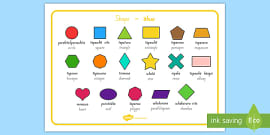 2D Shape Word Cards (teacher made) - Twinkl