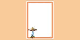 Scarecrow Page Border (Teacher-Made) - Twinkl