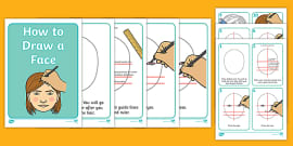 How to Draw a Face Worksheet - Drawing Activity for Kids