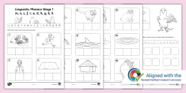 'r'/'wr'/'rh' Words Phonics Worksheet - NI Phonics Resources