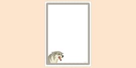 FREE! - Howling Wolf Page Border | Page Borders | Twinkl
