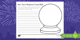 Happy New Year Balloons Writing Prompt - Printable Template