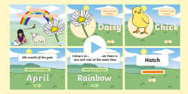 Related Words for Spring Vocabulary Poster - Teacher-made