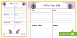 1980s Fact File Template (teacher made)