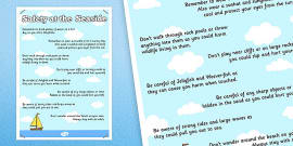 Beach Safety A4 Display Poster (teacher made) - Twinkl