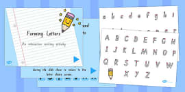 Letter Formation Sheet and PowerPoint Pack TAS - Twinkl