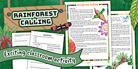Rainforest Poems KS2 Differentiated Reading Comprehension Activity