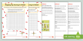 Make Your Own School Map Worksheet / Worksheet - Twinkl