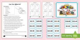 Shopping List and Food Australian Flashcards (teacher made)