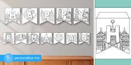 ใบงานระบายสี รอมฎอน - Ramadan Colouring Pages