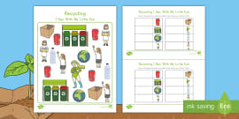 Recycling Sorting Cards (teacher made)