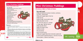 Christmas Pudding Poem Display Poster - Five Christmas Puddings in a Bakers
