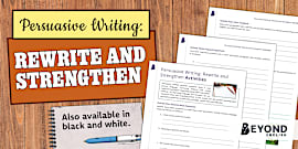 Persuasive Writing Scaffold for Years 5-8