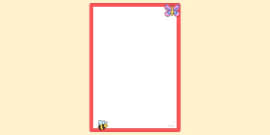 FREE! - Simple Blank Bee Page Border | Page Borders | Twinkl