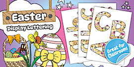 Easter Themed Display Lettering
