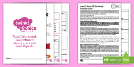 Level 3 Week 12 Phonics Workbook - Primary Resources