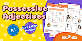 ESL Possessive Adjectives Worksheet [Kids, A1]