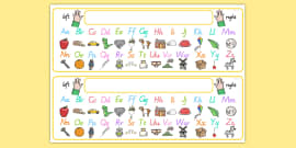 Owl Themed Alphabet Strips