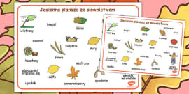 Autumn Themed FS2 Word Mat (teacher made) - Twinkl