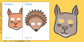 Animal Role Play Masks - Animals, Role Play, mask, fox, hare