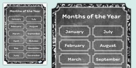 FREE! - Visual Prompt Display Poster (Months In A Year)