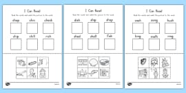 Phase 3 Digraphs 'ch', 'sh', 'th' and 'ng' Flowers Worksheet - - Phase 3