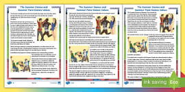 Fifth Grade The Para-Games Reading Passage Comprehension