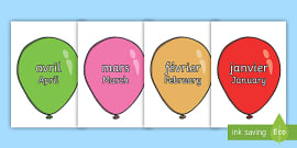 👉 Months of the Year on Stingrays Display Posters - Months of the Year on