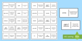 Light Glossary (teacher made)