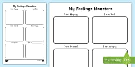 FREE! - My Emotion Monsters Art Activity (Teacher-Made)