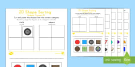 Easter Egg 2D Shape Worksheet / Worksheets English/Italian