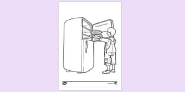 FREE! - FREE! - Fridge Full of Food Colouring Sheet