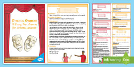 Drama Warm-Up Game Challenge Cards (teacher made)