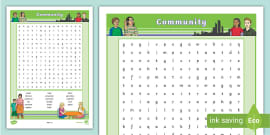 Community Helpers Word Search (teacher made) - Twinkl