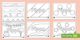 FREE! - Pippa Mindfulness Name Colouring Activity - Twinkl
