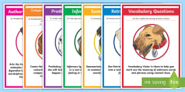 KS2 Focused Reading Skills Question Word Mats - vipers, reading vipers