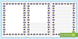 Scotland Page Borders (teacher made) - Twinkl