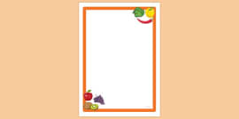 Fruit Kebab Page Borders (teacher made) - Twinkl