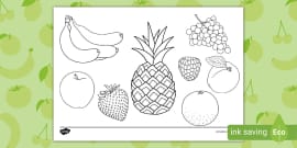 Fruit Coloring Poster (Teacher-Made) - Twinkl